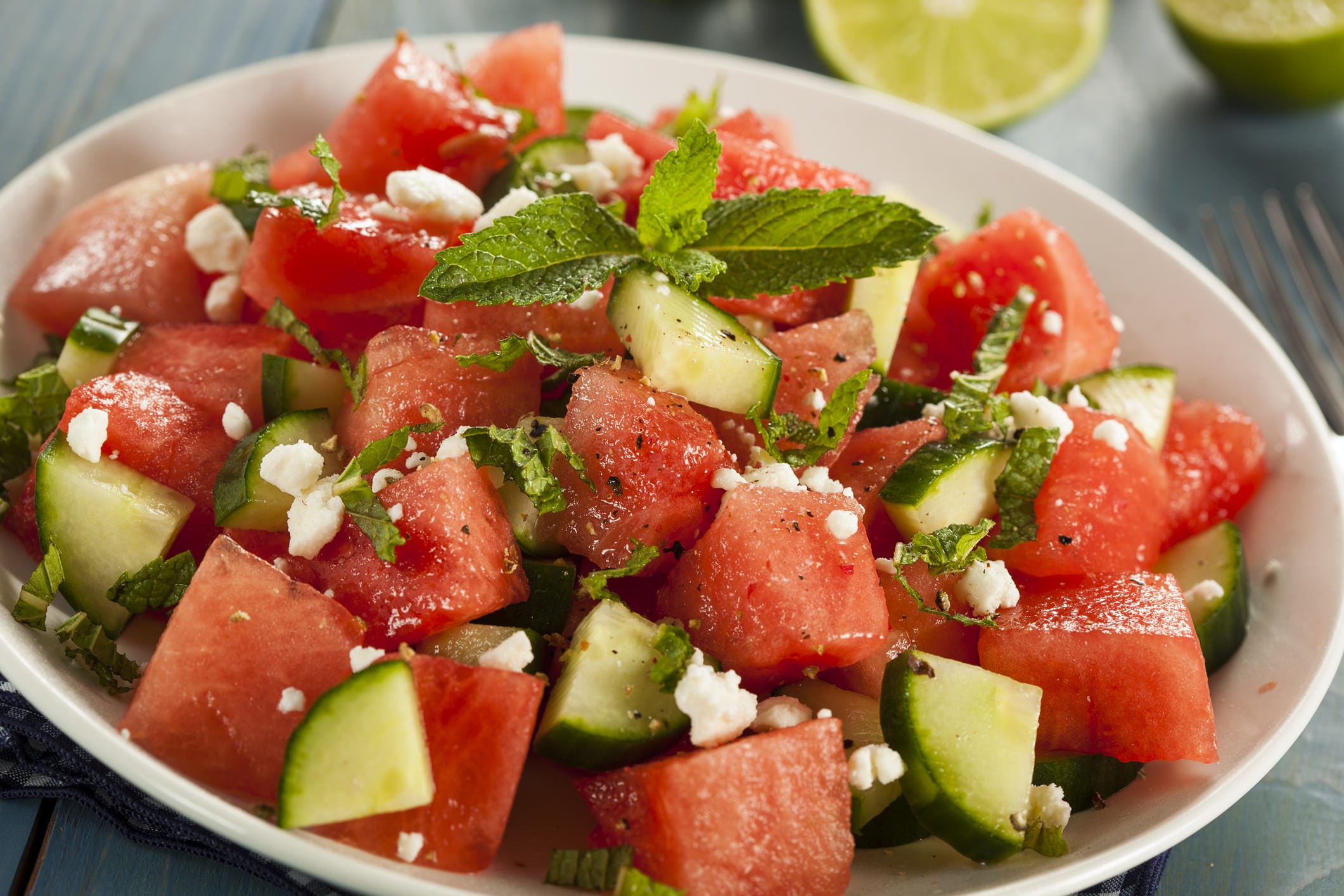 Recipe for Greek Style Watermelon and Feta Salad