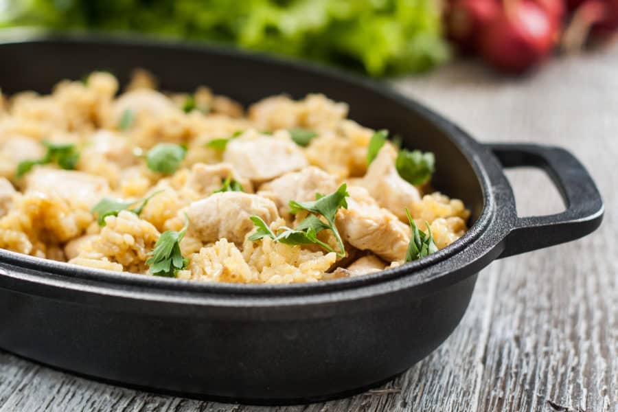 Cretan Greek Style Rice Pilaf with Lamb and Chicken